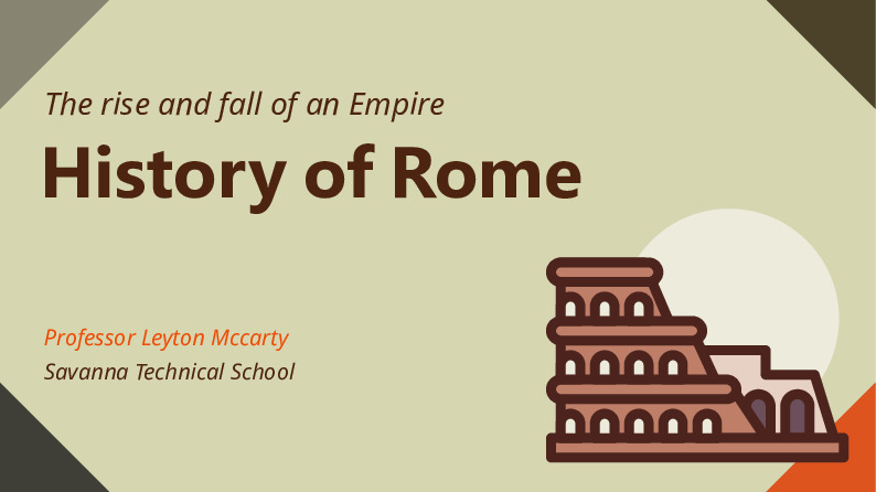 Presentation Template: History of Rome